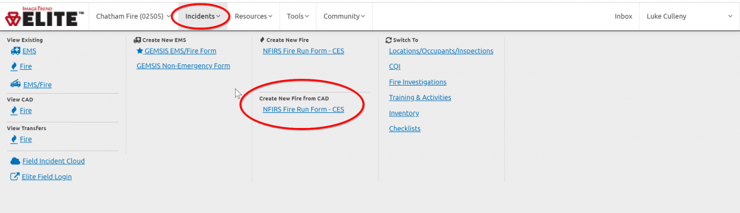 Chatham ImageTrend Elite Helpdesk | Chatham Emergency Services